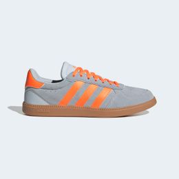 Damen Sneaker "BREAKNET SLEEK", adidas Sportswear, Gr. 39halo blau, lucid orange, gum10, Leder, Synthetik, Schuhe, inspiriert vom Design des adidas