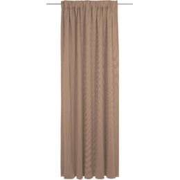 Vorhang Adam, B:142cm H:255cm, braun, Jacquard, Baumwolle, Wohnzimmer, Gardinen, "Uni Collection", aus 100% Bio-Baumwolle