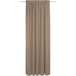 Vorhang Adam, B:142cm H:175cm, braun, Jacquard, Baumwolle, Wohnzimmer, Gardinen, "Uni Collection", aus 100% Bio-Baumwolle