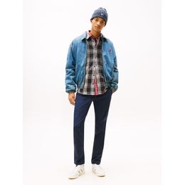 Tommy Jeans Herren Chinohose "SCANTON", blau, Gr. 33, unifarben, Twill, Obermaterial: 96% Baumwolle, 4% Elasthan, Hosen, slim fit, Twill