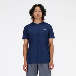 New Balance Herren Laufshirt "Sport Essentials T-Shirt Mens TOP-36319", blau, Gr. M, Web, Obermaterial: 100% Polyester, Shirts, mit Kurzarm-Design,