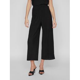 Vila Damen Schlupfhose "VIPLISA HW CULOTTE PANTS - NOOS", schwarz, Gr. XS, unifarben, Web, Obermaterial: 65% Polyester, 35% Viskose, Hosen,