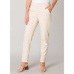 Base Level Damen Jerseyhose, beige, Gr. 44, unifarben, Web, Obermaterial: 65% Viskose, 30% Nylon, 5% Elasthan, Hosen, mit Stretch