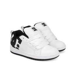 DC Shoes Kinder Sneaker "Court Graffik", Gr. 11, wei&szlig;, Obermaterial: Leder / Futter: Textil / Au&szlig;ensohle: Gummi., Schuhe