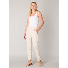 Base Level Damen Jerseyhose, beige, Gr. 38, unifarben, Web, Obermaterial: 65% Viskose, 30% Nylon, 5% Elasthan, Hosen, mit Stretch
