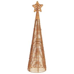 IB Laursen Tannenbaum aus Rattan mit Stern H&ouml;he 67, &Oslash; 18 cm skandinavische Deko Online Shop