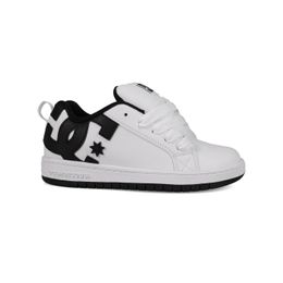 DC Shoes Kinder Sneaker "Court Graffik", Gr. 2, wei&szlig;, Obermaterial: Leder / Futter: Textil / Au&szlig;ensohle: Gummi., Schuhe