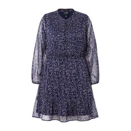 Ulla Popken Kleid Damen Gr&ouml;&szlig;e 50/52 navy / wei&szlig; Winterkleid
