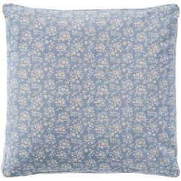 IB Laursen Boxkissenbezug Agathe Hellblau mit Blumen 45 x 45 cm skandinavische Deko Online Shop