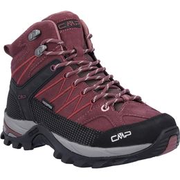 CMP Damen Wanderschuh "RIGEL MID WMN WP TREKKING SHOES", Gr. 40, rot, Leder, Textil, Schuhe, wasserdicht
