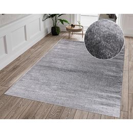 Teppich OTTO HOME, B:160cm H:12mm L:230cm, grau, Kunstfaser, Wohnzimmer, Teppiche, "Ariano, dezenter Glanz mit Hoch-Tief-Struktur", Vintage Design,