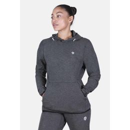 MOROTAI Damen Kapuzenpullover "MOROTAI Damen MOROTAI Sakura Travel Hoodie"dunkelgrau, Gr. M, mehrfarbig, 50% Polyester, 40% Modal, 10% Elasthan,