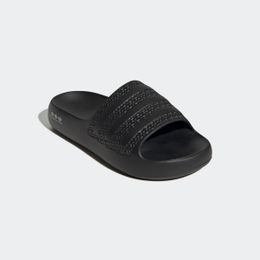 Damen Badesandale "AYOON ADILETTE", adidas originals, Gr. 39, schwarz-wei&szlig;, Synthetik, Schuhe, Badelatschen