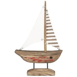 IB Laursen Schiff Nautico rot, 18,5 x 4,7 x 28,5 cm skandinavische Deko Online Shop