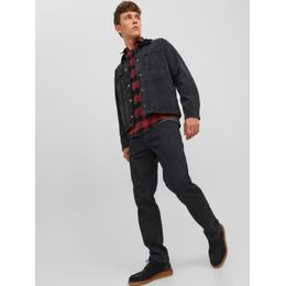 Jack & Jones JACK & JONES Herren Slim-fit-Jeans "JJICLARK JJEVAN AM 795 NOOS", schwarz, Gr. 34, clean, Denim/Jeans, Obermaterial: 98% Baumwolle, 2% Elasthan,