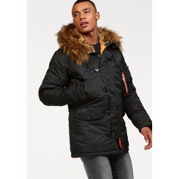 Herren Parka "N3B VF 59", schwarz, Gr. M, Alpha Industries, unifarben, Web, Obermaterial: 100% Nylon. Futter: 100% Nylon. Wattierung: 100% Polyester,
