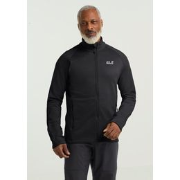 Jack Wolfskin Herren Fleecejacke "PEAK DISTRICT FZ M", schwarz, Gr. L, Obermaterial: 94% Polyester, 6% sonstige Fasern. Futter: 100% Polyester, Jacken