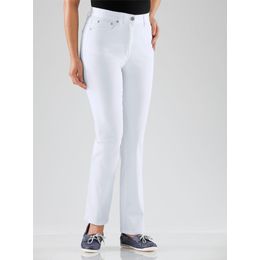 Casual Looks Damen 5-Pocket-Jeans, wei&szlig;, Gr. 42, unifarben, 98% Baumwolle, 2% Elasthan, Jeans