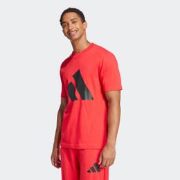 Herren T-Shirt "ESSENTIALS BIG LOGO", rot, Gr. L, adidas Sportswear, Obermaterial: 100% Baumwolle, Shirts, klassische Silhouette, mit