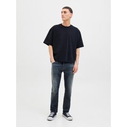 Jack & Jones JACK & JONES Herren Slim-fit-Jeans "JJIGLENN &ndash; Jeans mit Stretch, niedriger Leibh&ouml;he und Taschen", blau, Gr. 38, Abriebeffekte, Denim/Jeans,