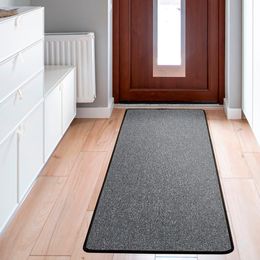 Teppich ANDIAMO, B:67cm H:5mm L:140cm, grau, Kunstfaser, Wohnzimmer, Teppiche, "Luton, Made in Germany", melierte Optik, auch als L&auml;ufer, Wohnzimmer