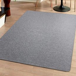 Teppich ANDIAMO, B:100cm H:5mm L:150cm, grau, Kunstfaser, Wohnzimmer, Teppiche, "Luton, Made in Germany", melierte Optik, auch als L&auml;ufer, Wohnzimmer