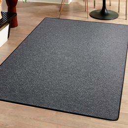 Teppich ANDIAMO, B:133cm H:5mm L:190cm, grau, Kunstfaser, Wohnzimmer, Teppiche, "Luton, Made in Germany", melierte Optik, auch als L&auml;ufer, Wohnzimmer