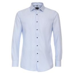 Venti Herren Businesshemd "Venti Businesshemd Langarm uni", blau, Gr. 47, unifarben, 100% Baumwolle, Hemden