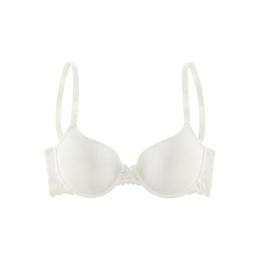 Lascana Damen Schalen-BH "Vittoria", Gr. 80, beige, Spitze, Obermaterial: 84% Polyamid (TACTEL), 16% Elasthan (LYCRA), Basic, BHs, mit B&uuml;gel, weiche