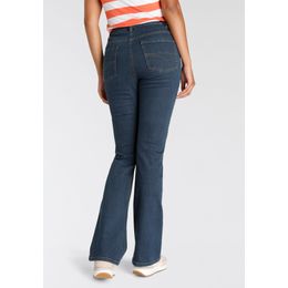 Arizona Damen Bootcut-Jeans, blau, Basic, Gr. 84, clean, Denim/Jeans, Obermaterial: 98% Baumwolle, 2% Elasthan, Jeans, hohe Leibh&ouml;he