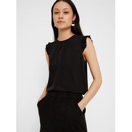 V&eacute;ro Moda VERO MODA Damen Lederimitatrock "VMDONNADINA FAUXSUEDE SHORT SKIRT", schwarz, Gr. XL, unifarben, Web, Obermaterial: 90% Polyester, 10% Elasthan,