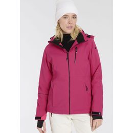 Killtec Damen Winterjacke "KSW 438 WMN SKI JCKT", pink, Gr. 42, Obermaterial: 100% Polyester, Jacken, mit Windschutzblende und Kinnschutz,
