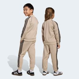 M&auml;dchen Trainingsanzug "SST TRACKSUIT", beige, Gr. 110, adidas originals, Obermaterial: 100% Polyester, Sportanz&uuml;ge