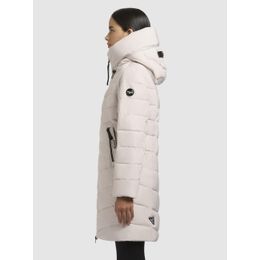 Khujo Damen Steppmantel "Pluz-YM", beige, Gr. XXL, Material: 100% Polyester, M&auml;ntel, Warmer gesteppter Damen Wintermantel mit Kapuze