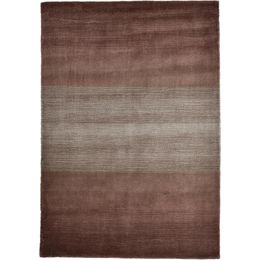 Wollteppich Theko, B:70cm H:15mm L:140cm, braun, Schurwolle, Wohnzimmer, Teppiche, "Wool Comfort", Handweb Teppich, reine Wolle, handgewebt,