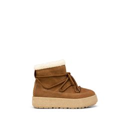 Marc O'Polo MARC O'POLO Damen Winterboots "mit flauschigem Warmfutter", Gr. 38cognac, Obermaterial: 100% Leder (Rind), unifarben, Schuhe
