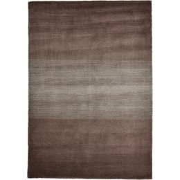 Wollteppich Theko, B:60cm H:15mm L:90cm, braun, Schurwolle, Wohnzimmer, Teppiche, "Wool Comfort", Handweb Teppich, reine Wolle, handgewebt,