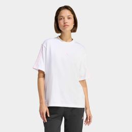 Damen T-Shirt "W 3S SJ BF T", wei&szlig;, Gr. XS, adidas Sportswear, Obermaterial: 100% Baumwolle, Shirts, Kurzarmdesign, mit Rundhalsausschnitt, gerader