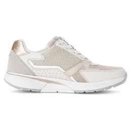 ROLLINGSOFT Damen Keilsneaker, Gr. 41, beige, Textil, Veloursleder, Ziegenleder, Schuhe, Freizeitschuh, Halbschuh, Schn&uuml;rschuh im sportivem