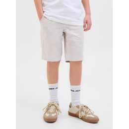 Jack & Jones Jungen Shorts "JPSTJAIDEN JJSUMMER JOGGER SHORT SN JNR", beige, Gr. 140, JACK & JONES JUNIOR, unifarben, Web, Obermaterial: 74% Baumwolle, 26%