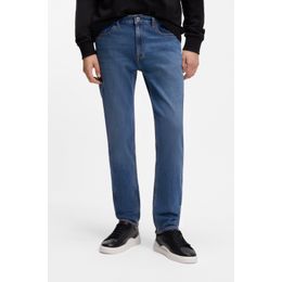HUGO BLUE Herren Slim-fit-Jeans "Ash", blau, Gr. 31, unifarben, Denim/Jeans, Obermaterial: 99% Baumwolle, 1% Elasthan, Jeans, mit Stone-washed-Finish