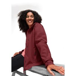Maier Sports Damen Regenjacke "Metor rec W"weinrot, Gr. 17, 100% Polyester, Jacken, Damen Jacke mit Kapuze, Windjacke wasserdicht atmungsaktiv, Reg.