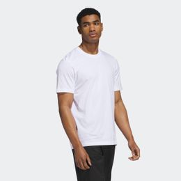 Herren Poloshirt "UNIFARBENES", wei&szlig;, Gr. M, adidas Performance, Obermaterial: 100% Baumwolle, Shirts