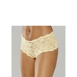 Damen Panty, NUANCE BY LASCANA, Gr. 44, gelb, Spitze, Obermaterial: 90% Polyamid, 10% Elasthan, Unterhosen, aus Spitze