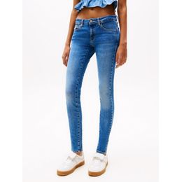 Tommy Jeans Damen Skinny-fit-Jeans "SOPHIE LW SKN", blau, Gr. 33, unifarben, Denim/Jeans, Obermaterial: 98% Baumwolle, 2% Elasthan, Jeans, mit