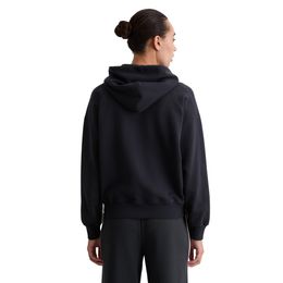 Marc O'Polo MARC O'POLO Damen Kapuzensweatshirt, schwarz, Gr. L, Sweatware, Obermaterial: 100% Baumwolle, Sweatshirts, mit Logo-Stickerei