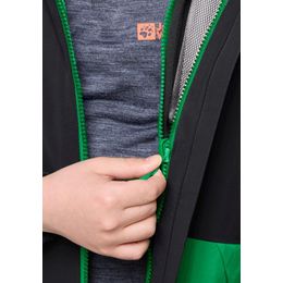 Jack Wolfskin Kinder 3-in-1-Funktionsjacke "ICELAND 3IN1 JACKET K"mysticgr&uuml;n, Gr. 140, Obermaterial:100% Polyester. Futter:100% Polyester.