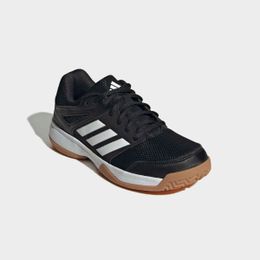 M&auml;dchen Hallenschuh "SPEEDCOURT IN KIDS", adidas Performance, Gr. 33, schwarz-wei&szlig;, Synthetik, Textil, Schuhe, geeignet f&uuml;r jeden Hallensport,