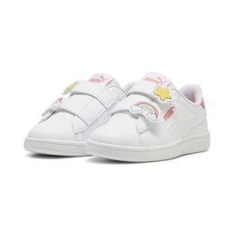 Puma Damen Sneaker "Puma Smash 3.0 Badges Sneakers M&auml;dchen", Gr. 30, pink, Obermaterial: Textil, Synthetik; Futter: Textil; Innensohle: Textil;