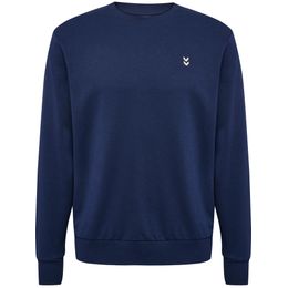 Hummel Herren Sweatshirt "hmlPULSE SWEAT CREWNECK", blau, Gr. M, Sweatware, Obermaterial: 60% Baumwolle, 40% Polyester, Sweatshirts